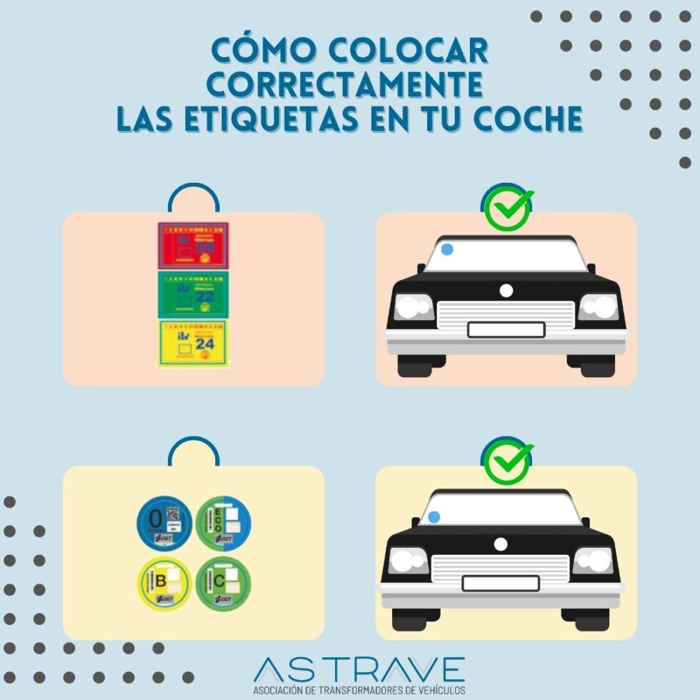 Cómo colocar las etiquetas correctamente en el coche